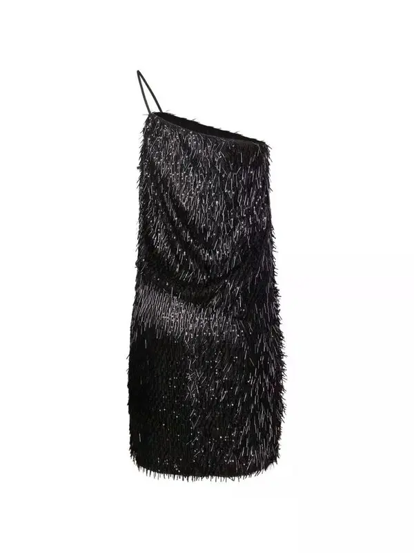 Amen Sequin-embellished One-shoulder Mini Dress