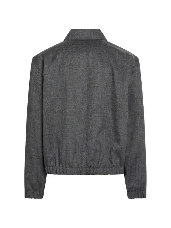 AMI Paris Wool Padded Jacket With De Coeur