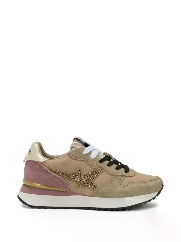 SUN 68 Stargirl Crystal-embellished Panelled Sneakers