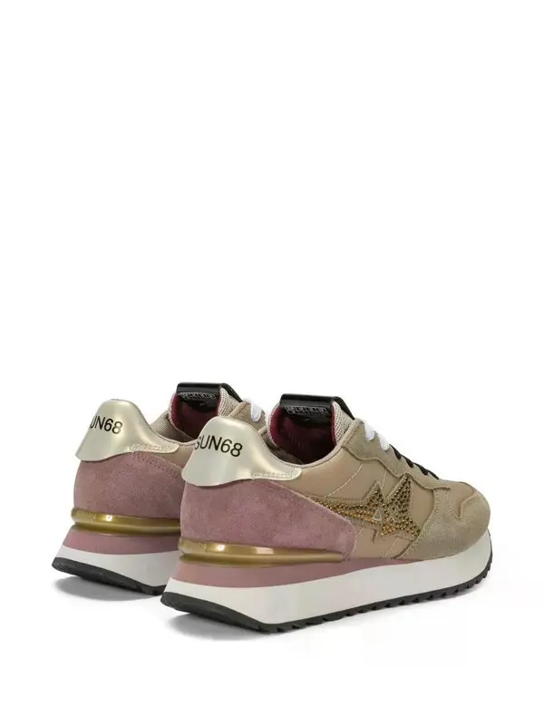 SUN 68 Stargirl Crystal-embellished Panelled Sneakers