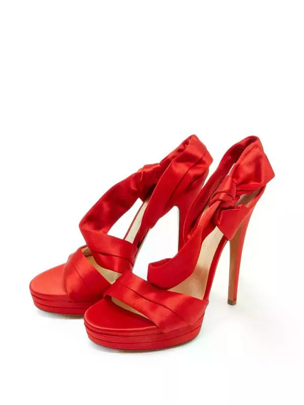 Casadei Bow-detail Slingback Sandals - Red