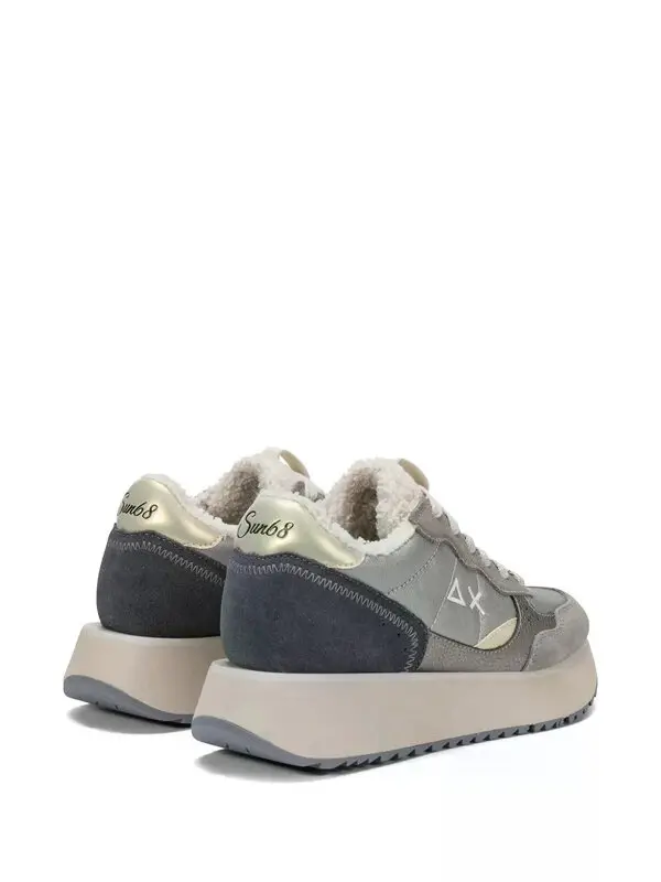 SUN 68 Big Ally Teddy Platform Panelled Sneakers