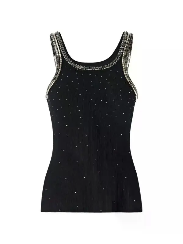 Pinko Ribbed Top With Bejewelled Embellishment