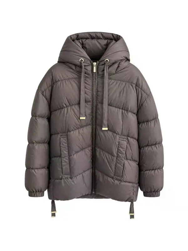 Max Mara The Cube Hooded Quilted Jacket - Grey