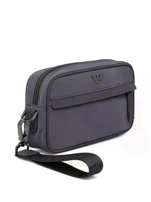 Emporio Armani Logo-plaque Wash Bag - Grey