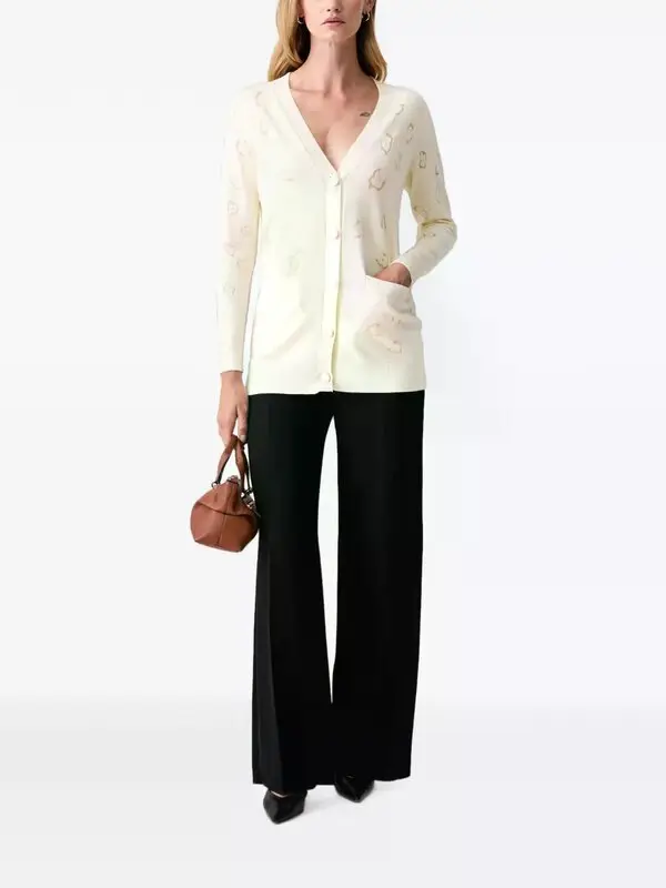FRACOMINA Leopard-print V-neck Cardigan
