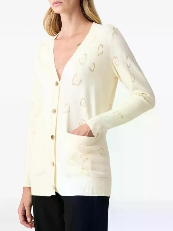 FRACOMINA Leopard-print V-neck Cardigan