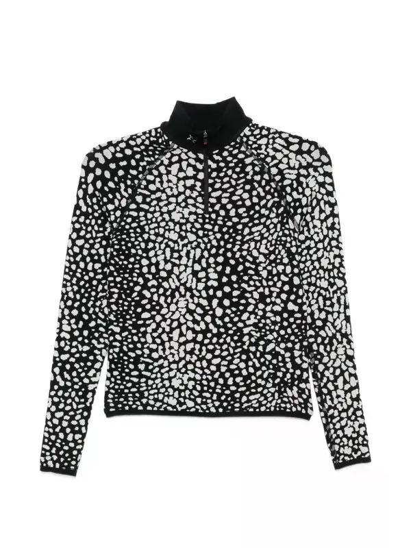 Perfect Moment Leopard-print Jacquard Top