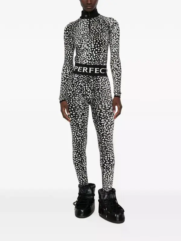 Perfect Moment Leopard-print Jacquard Top