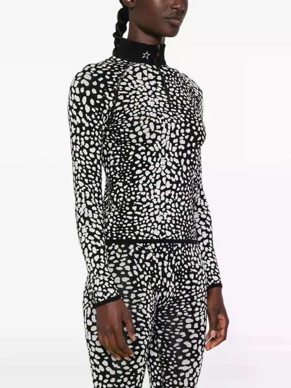 Perfect Moment Leopard-print Jacquard Top