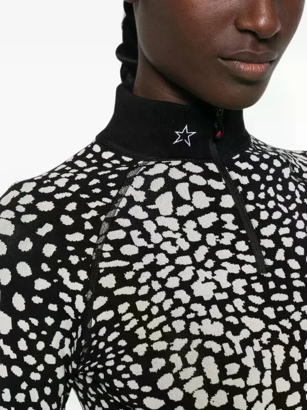 Perfect Moment Leopard-print Jacquard Top