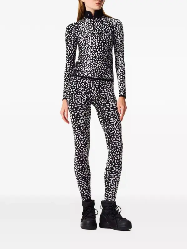 Perfect Moment Jacquard Base Layer Top - Black