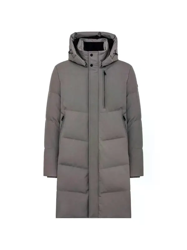 DUNO Aron Parma Hooded Quilted Jacket - Grey