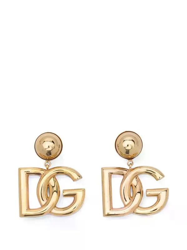 Dolce & Gabbana Dg Logo Clip-on Earrings - Gold