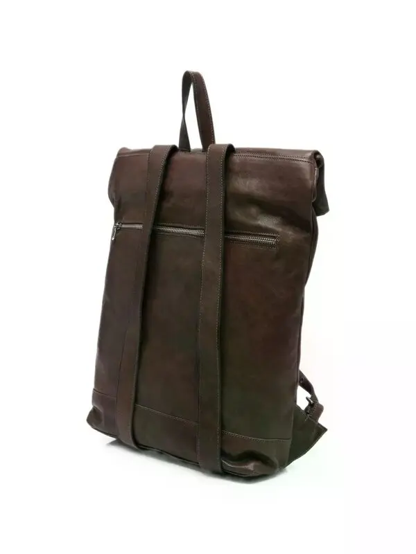 SOMMET Blekleem Roll-top Leather Backpack