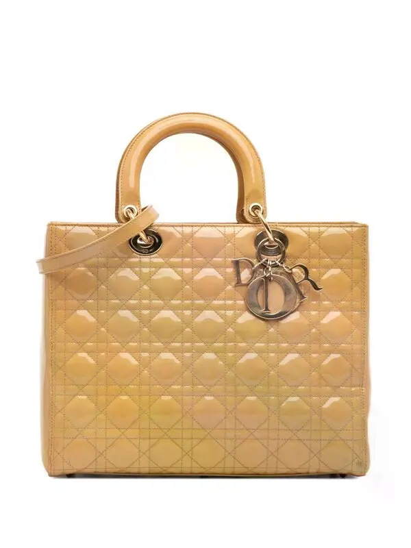 Dior 2012 Large Patent Cannage Lady Satchel