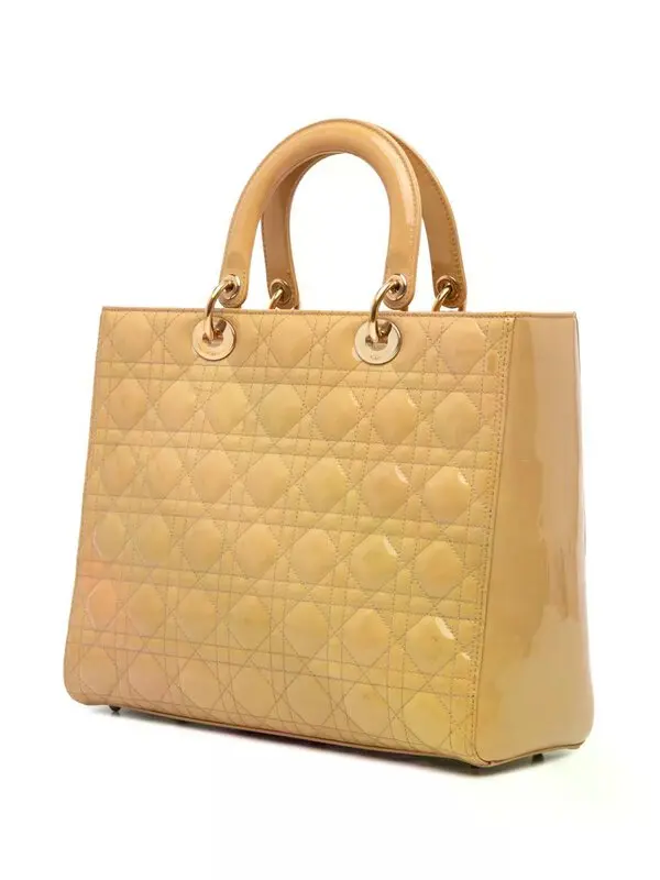 Dior 2012 Large Patent Cannage Lady Satchel
