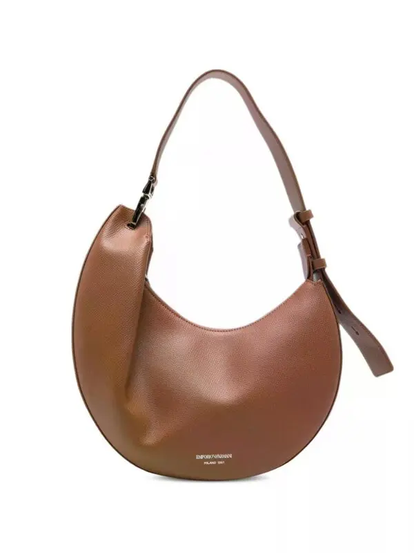 Emporio Armani Leather Tote Bag - Brown