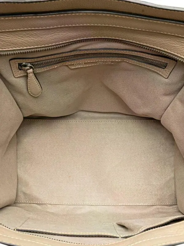 Celine 2012 Mini Calfskin Luggage Tote Bag - Brown