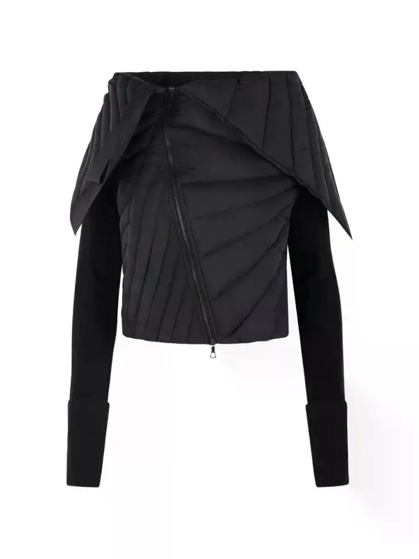 YEHUAFAN Off-shoulder Quilted Jacket