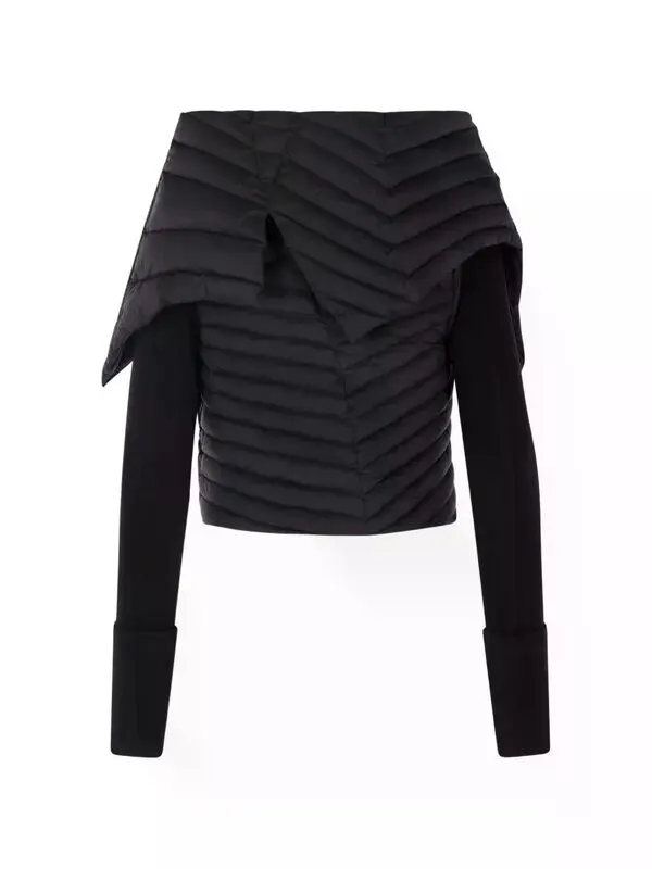YEHUAFAN Off-shoulder Quilted Jacket