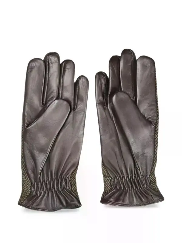 GRAN SASSO Herringbone-pattern Wool Gloves