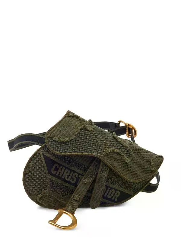 Dior Saddle Camouflage Belt Bag - Green