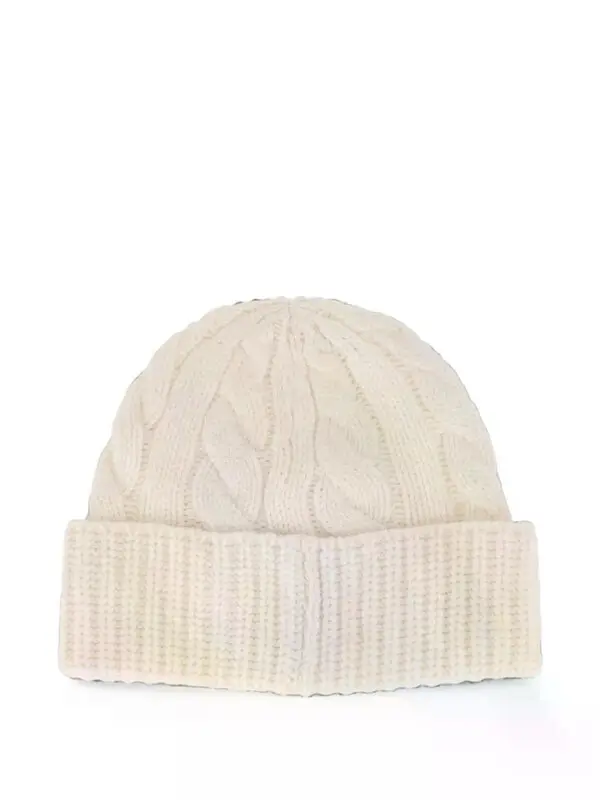 MC2 SAINT BARTH Moss Cable-knit Beanie Hat - Neutrals