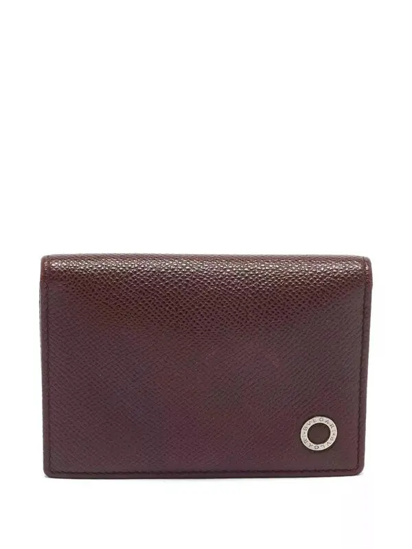 BVLGARI Leather Card Holder - Brown