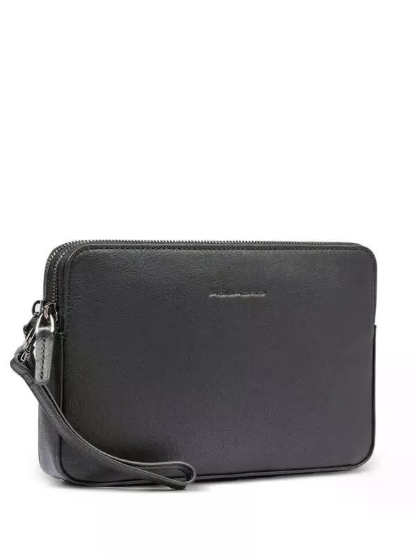 PIQUADRO Leather Wristlet Clutch Bag