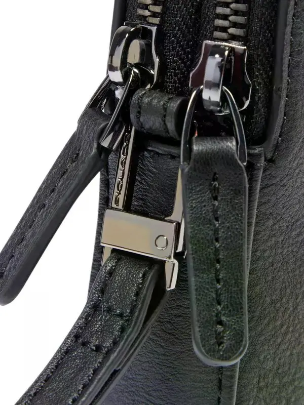 PIQUADRO Leather Wristlet Clutch Bag