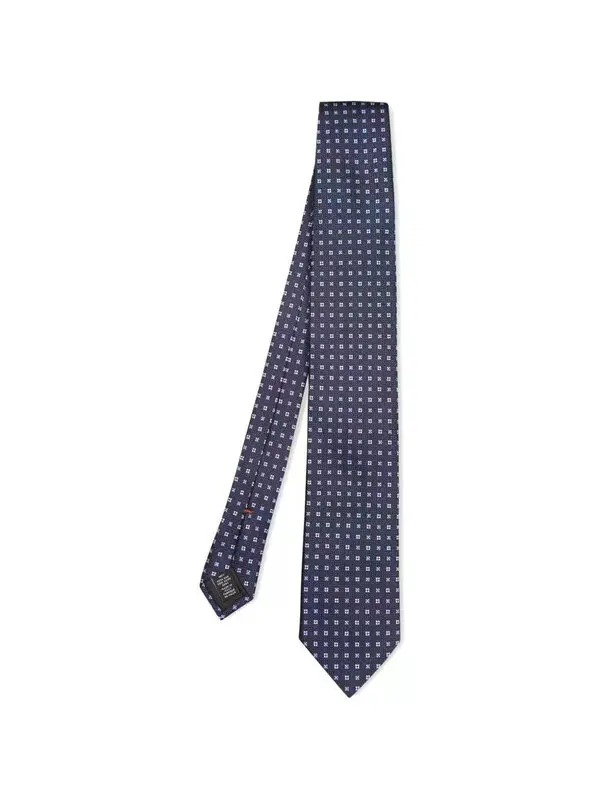 Zegna Geometric-pattern Silk Tie