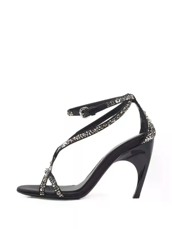 Alexander McQueen Twisted Armadillo Embellished Sandals