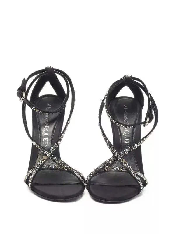 Alexander McQueen Twisted Armadillo Embellished Sandals