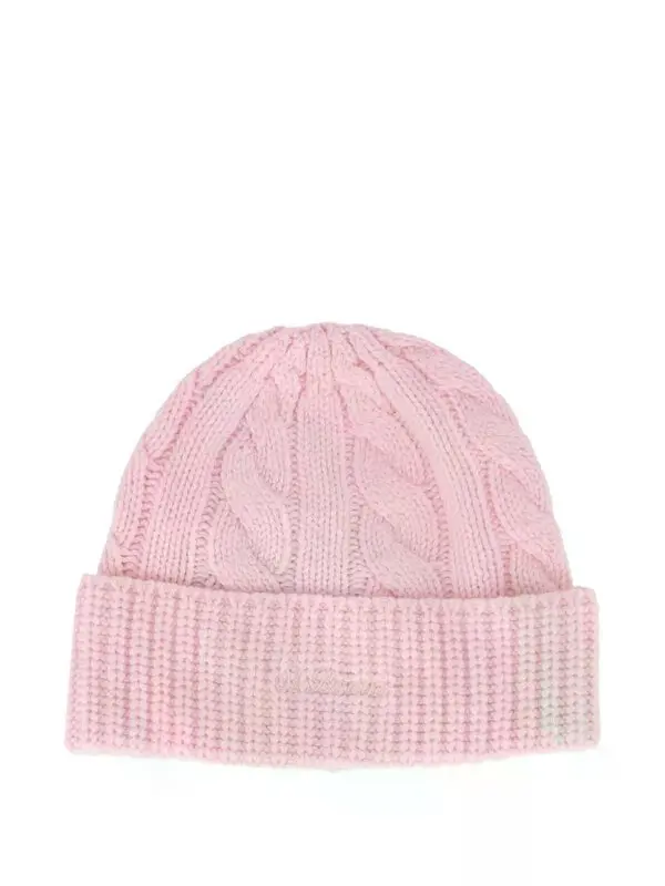 MC2 SAINT BARTH Moss Cable-knit Beanie Hat - Pink