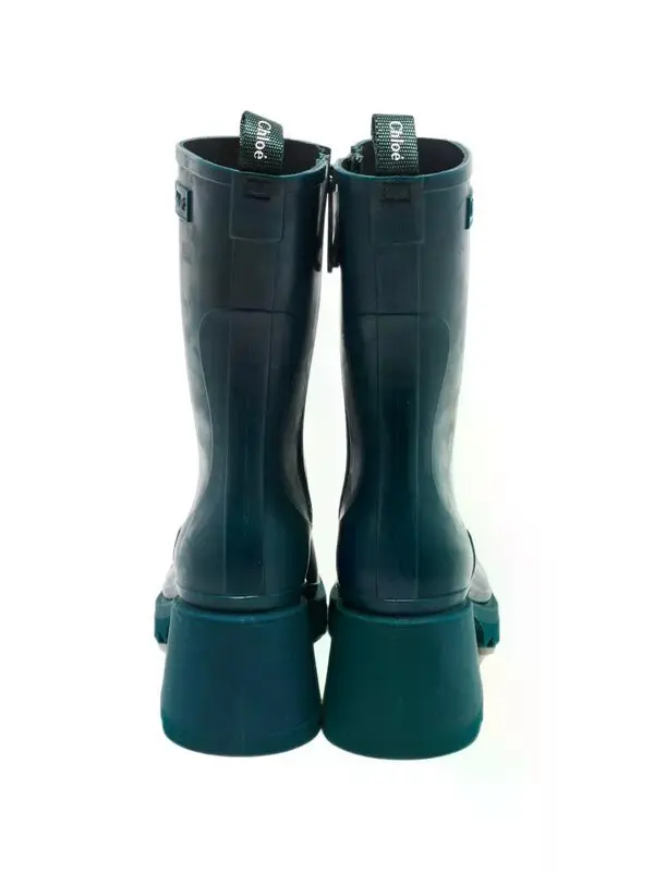 Chloé Betty Lugged Rain Boots - Green