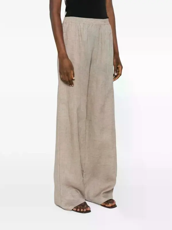 Fabiana Filippi Amelia Elasticated Wide-leg Trousers - Neutrals