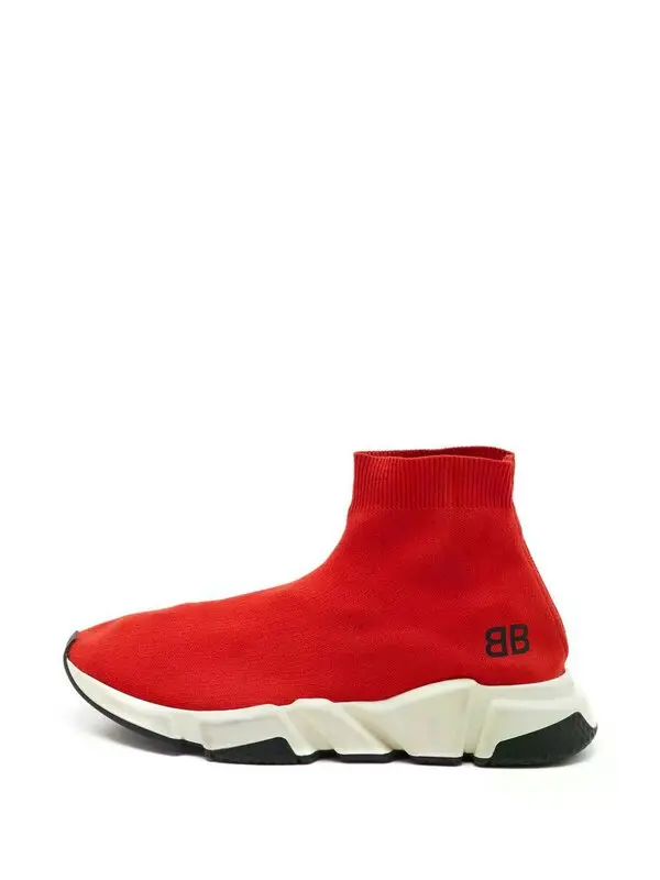 Balenciaga Speed Trainer Bb Sneakers - Red