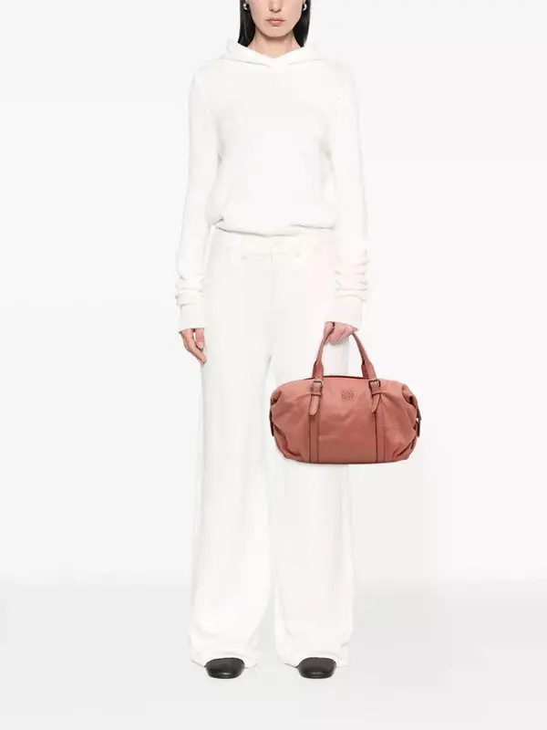 Loewe 2013 Embossed Leather Anagram Boston Bag