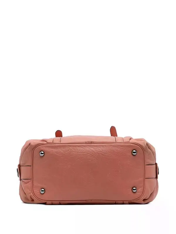 Loewe 2013 Embossed Leather Anagram Boston Bag