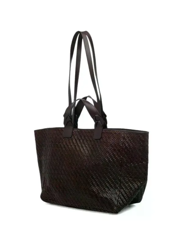 IBELIV Elmio Woven Leather Tote Bag