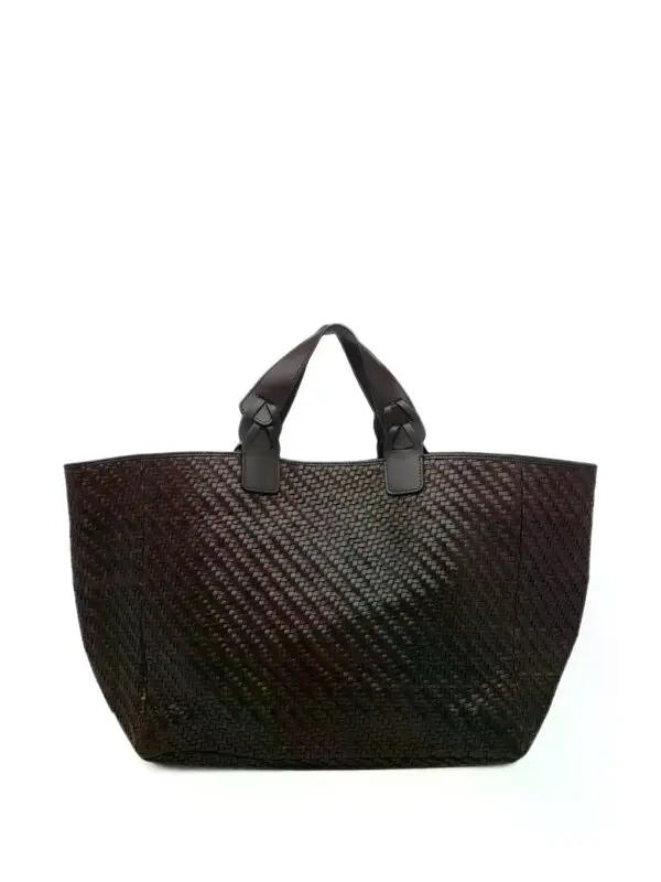 IBELIV Elmio Woven Leather Tote Bag