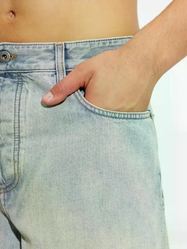 Loewe Anagram Raw-hem Denim Shorts