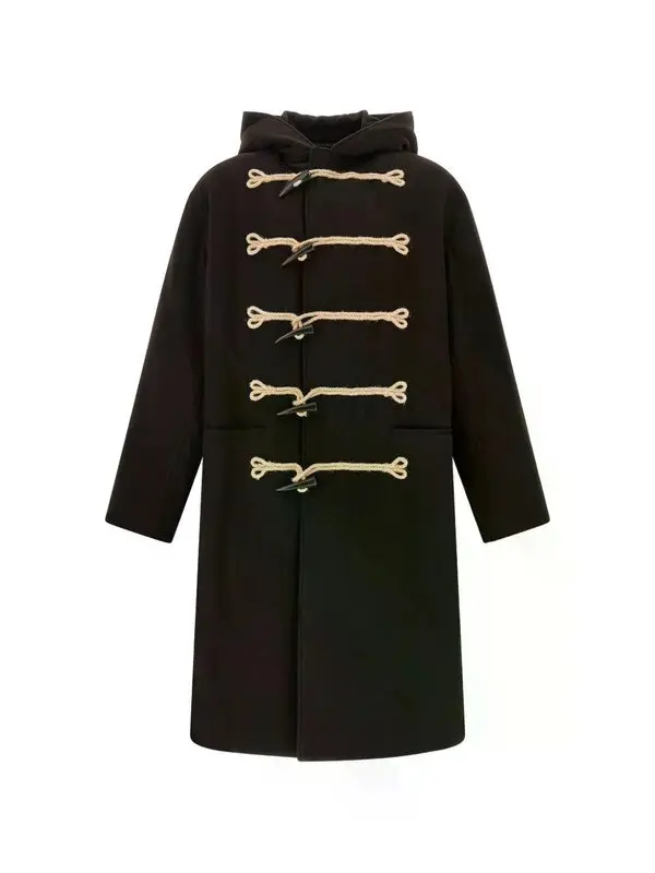 Yohji Yamamoto Flannel Toggle-fastening Duffle Coat