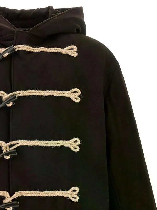 Yohji Yamamoto Flannel Toggle-fastening Duffle Coat