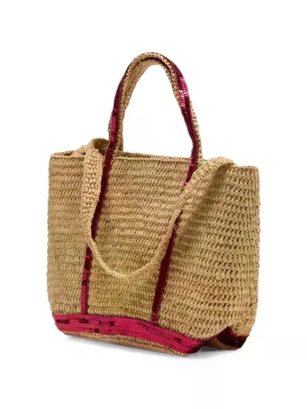 Vanessa Bruno Sequin-embellished Raffia Tote Bag