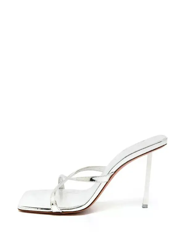 Amina Muaddi Adriana Criss-cross Sandals - Silver