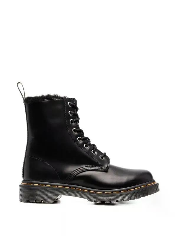 Dr. Martens Faux-fur Trim Leather Boots