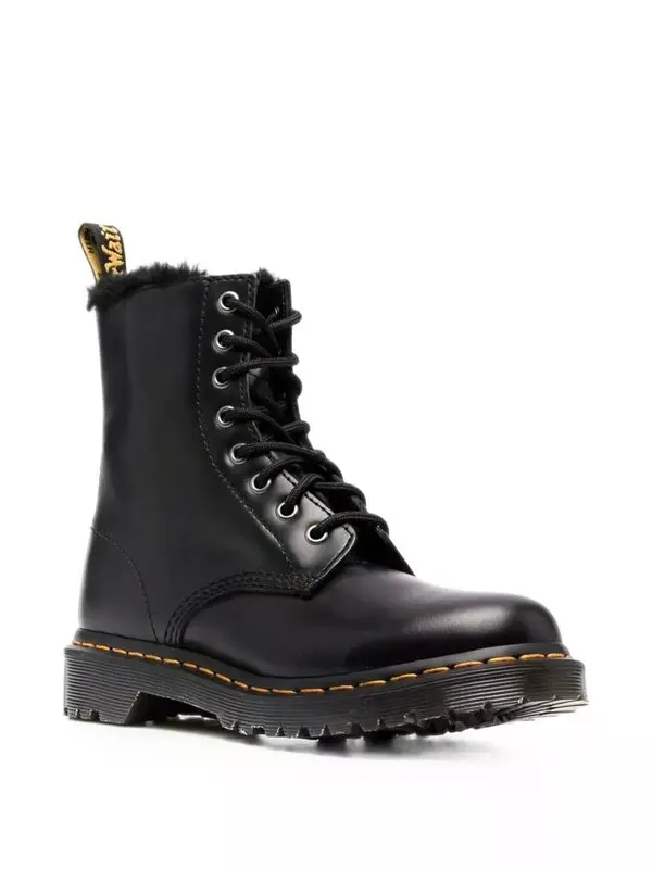 Dr. Martens Faux-fur Trim Leather Boots