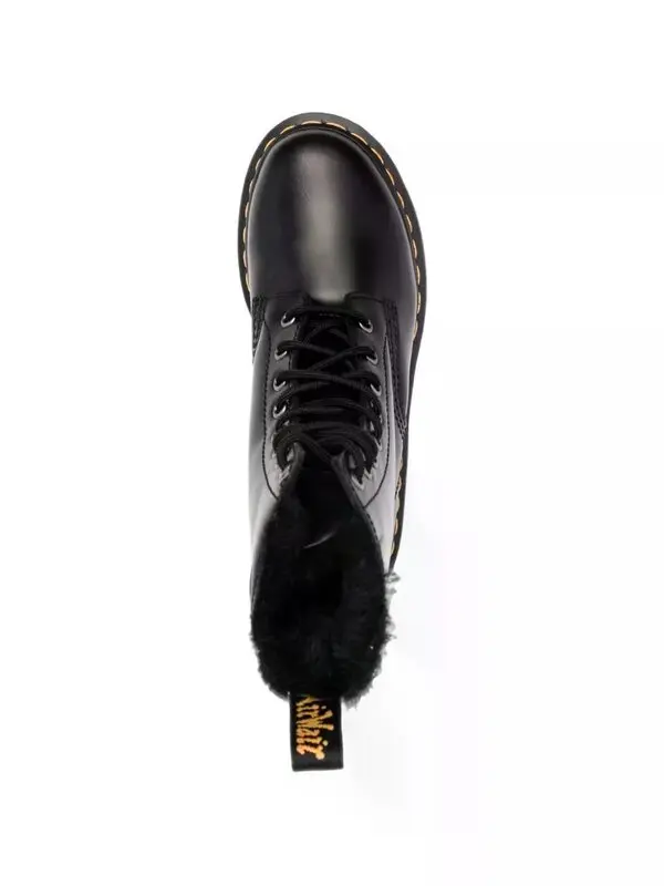 Dr. Martens Faux-fur Trim Leather Boots